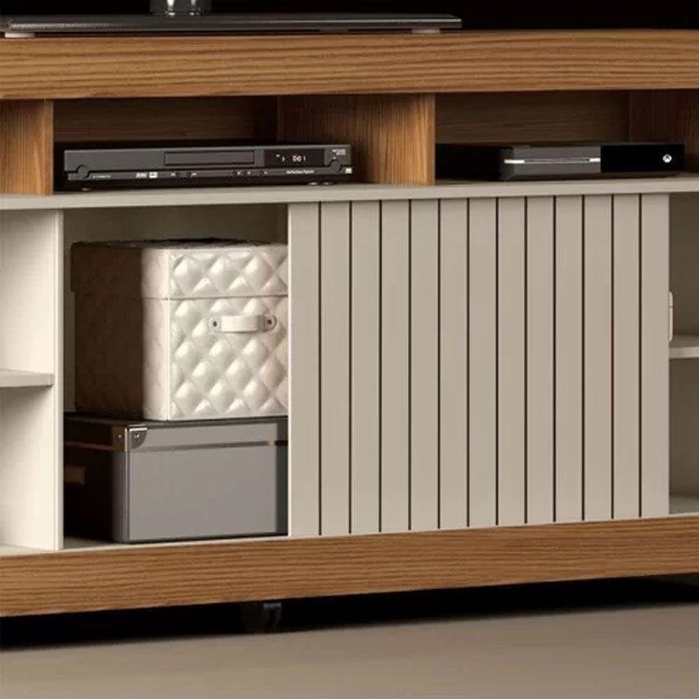Rack Dili 160 Para Tv 60 Polegadas Carvalho Nobre/Off White | MadeiraMadeira