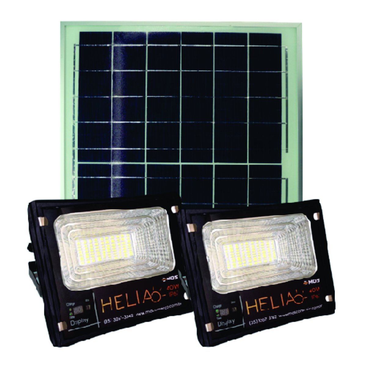 Placa Solar Com 02 Refletores Solares 40w – 4405 Helia | MadeiraMadeira