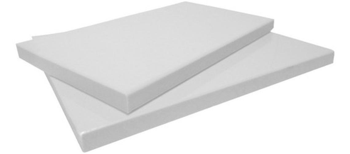 Chapa Placa Tábua de Polietileno Pead Branca 600x400x8mm | MadeiraMadeira