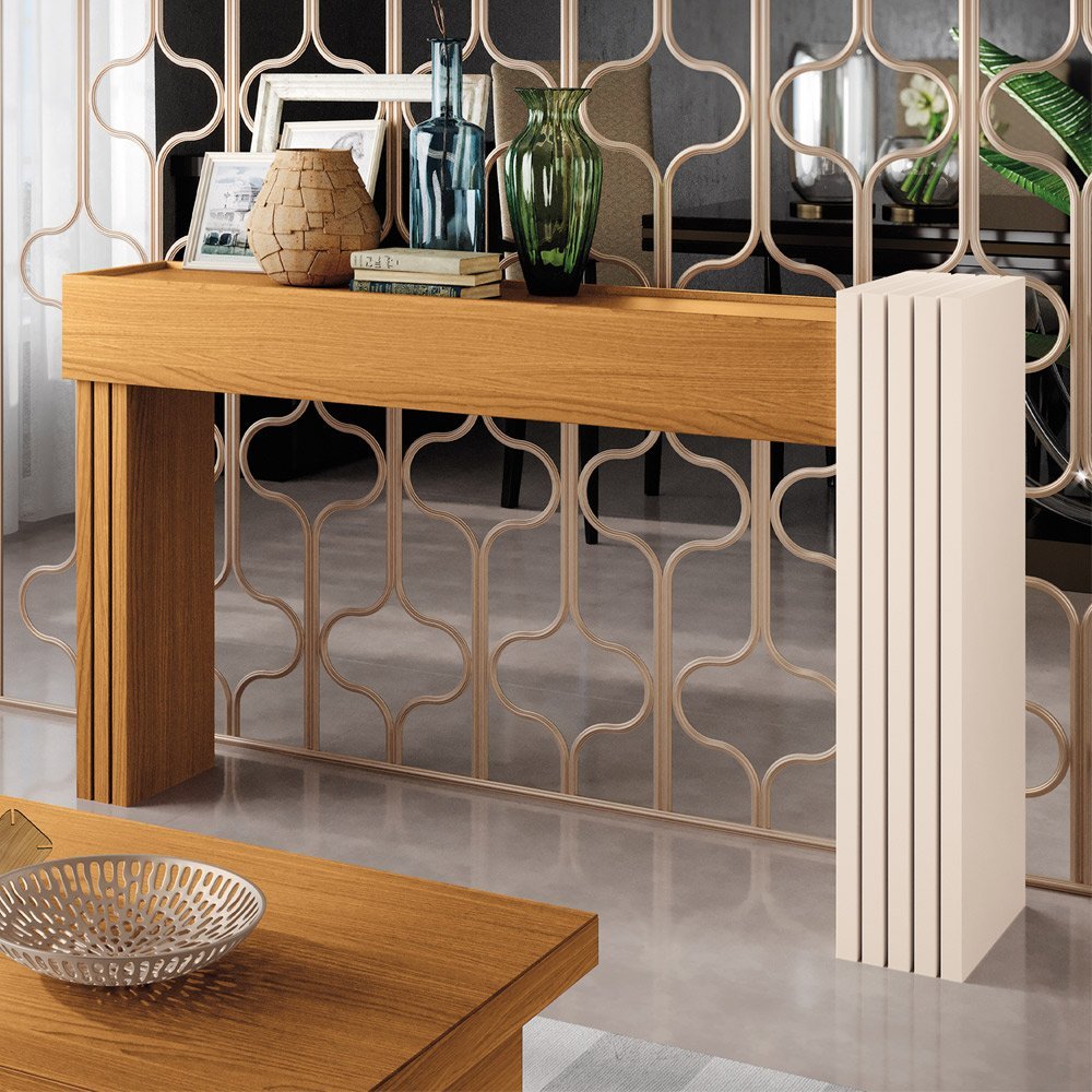 Aparador Decorativo Para Sala De Estar Lord B01 Cinamomo Off White - Lyam Decor | MadeiraMadeira