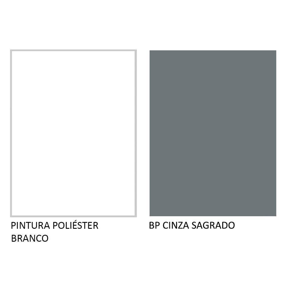 Cozinha Compacta 120001 Com Armário E Balcão Branco/Cinza | MadeiraMadeira