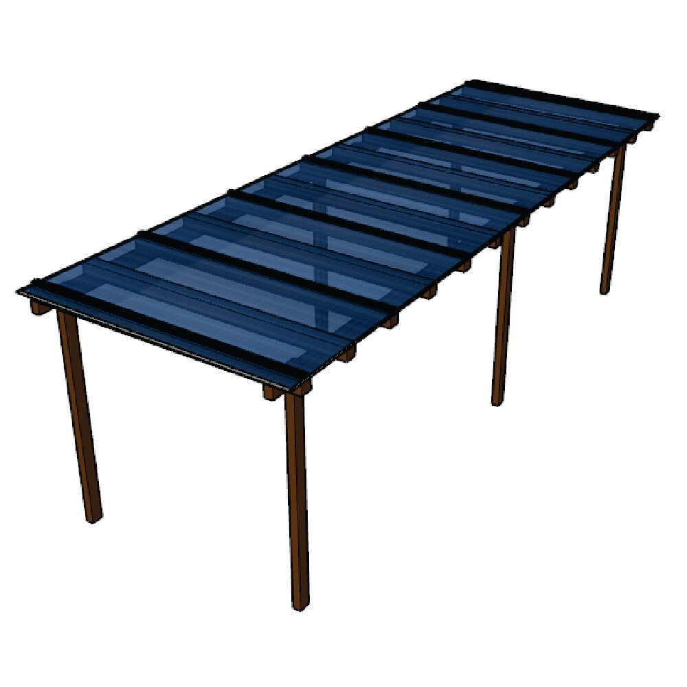 Kit Policarbonato Alveolar Azul 6mm - 6,00m X 1,00m - Perfis Naturais ...