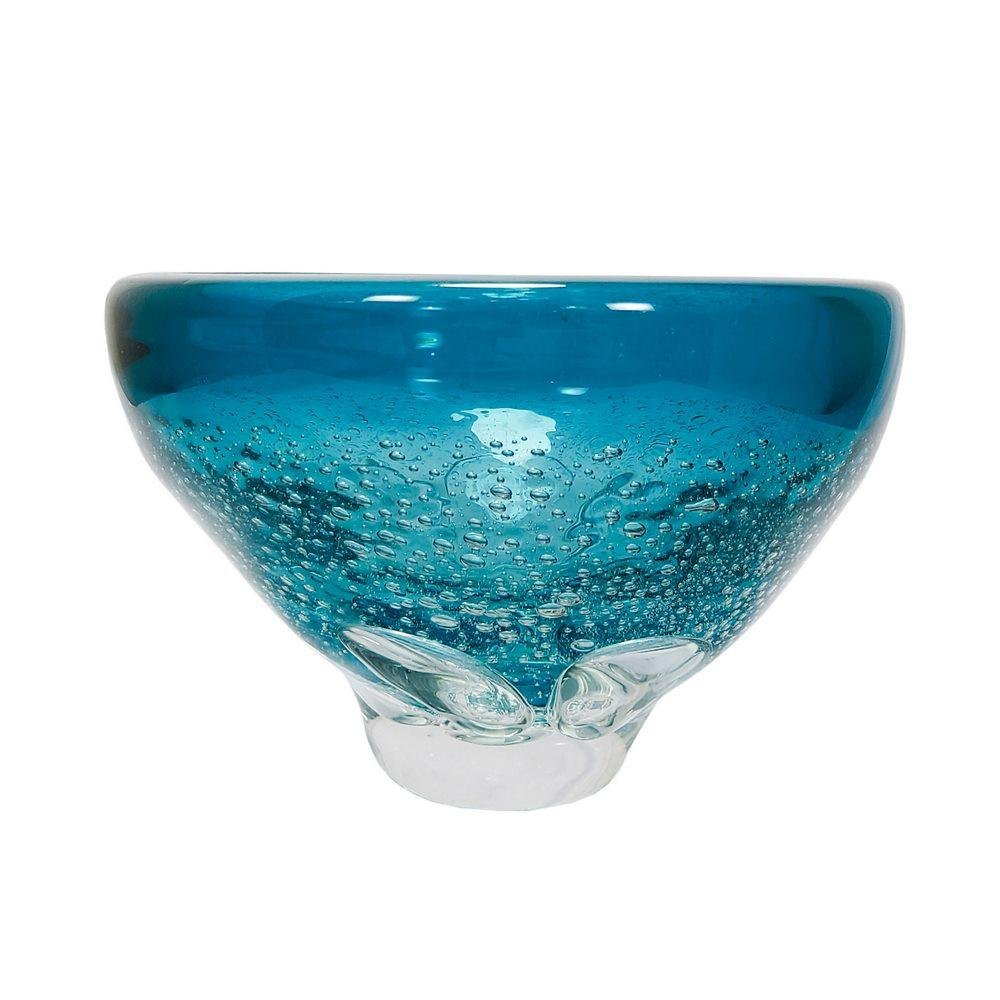 Vaso Murano Classic Azul Acqua - 15 cm | MadeiraMadeira
