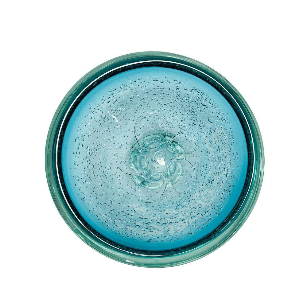 Vaso Murano Classic Azul Acqua - 15 cm | MadeiraMadeira
