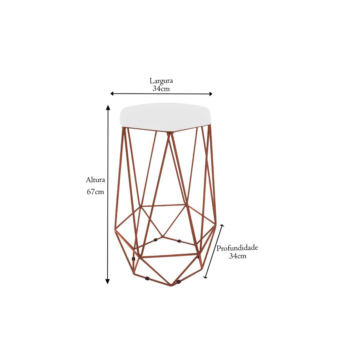 Banqueta Paris Aramada Base Bronze Suede Verde | MadeiraMadeira