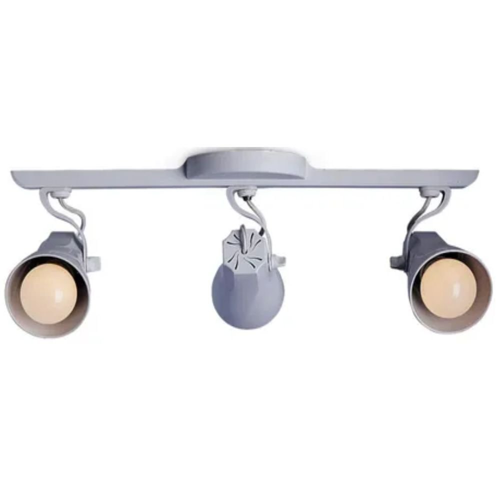 Kit-9 Spot Trilho Triplo Octa 3 Sobrepor Direcionável E-27 Branco ...