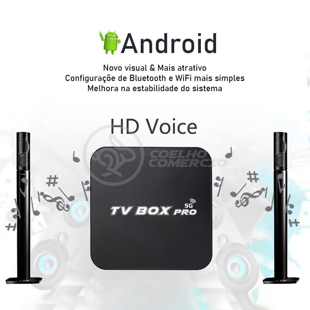 Tv Box Pro Aparelho Android 8Gb Ram + 128Gb Rom Full Hd 4K Wifi 5G ...