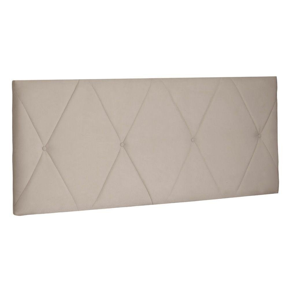 Cabeceira Painel Estofada Cama Box Casal Aquilla 140Cm Bege ...