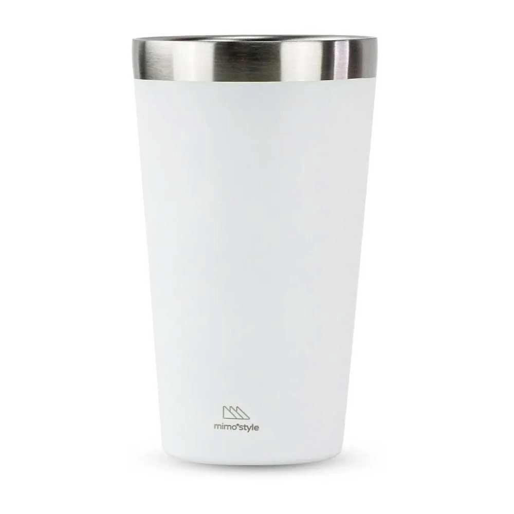 Copo térmico inox white p/cerveja 470ml mimo style | MadeiraMadeira