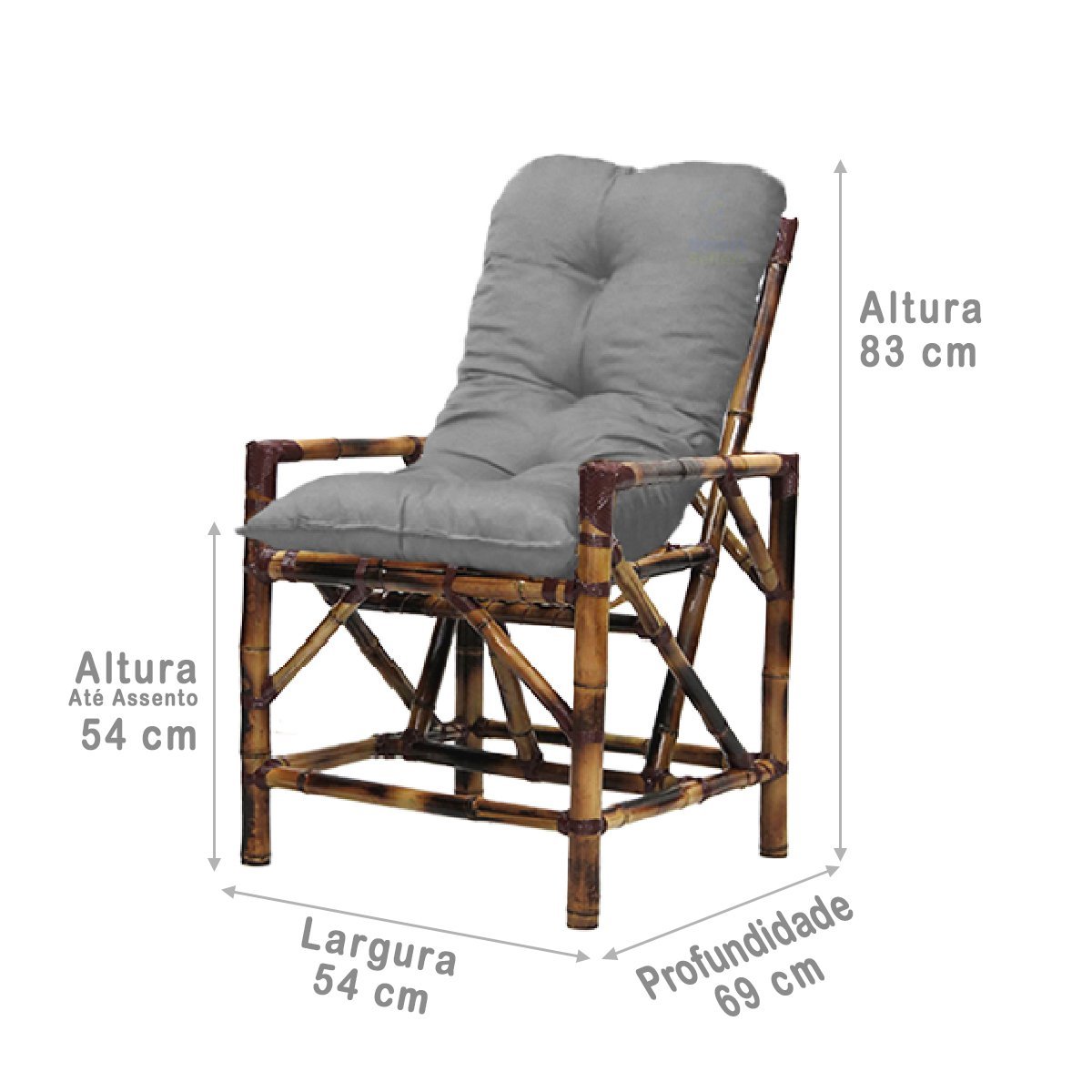 Conjunto de Cadeiras com namoradeira de Madeira Bambu para Área com ...