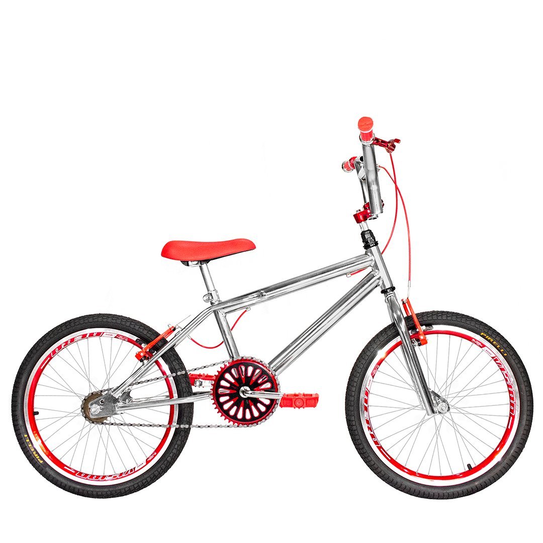 Bicicleta Infantil Masculina Aro 20 Cross Cromada Flexbikes Cromada e ...