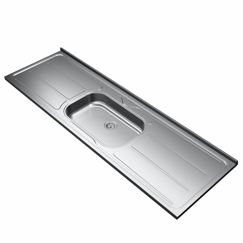 Pia de Cozinha com Cuba 180cm e Válvula Aço Inox - Ghel Plus ...