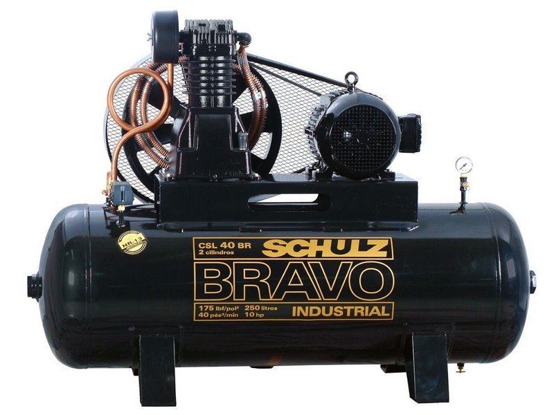 Compressor De Ar Schulz - Csl 40br/250 Bravo - 40 Pés 250 Litros 175 ...