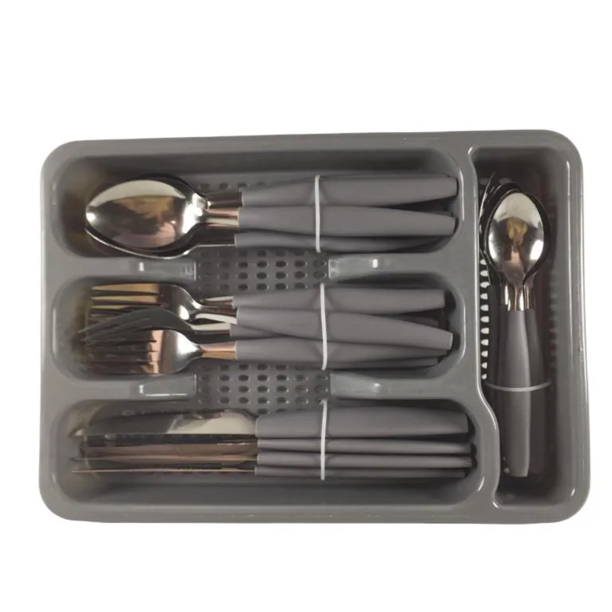 Kit de Talheres para Cozinha e Sobremesa em Inox 25 Peças | MadeiraMadeira