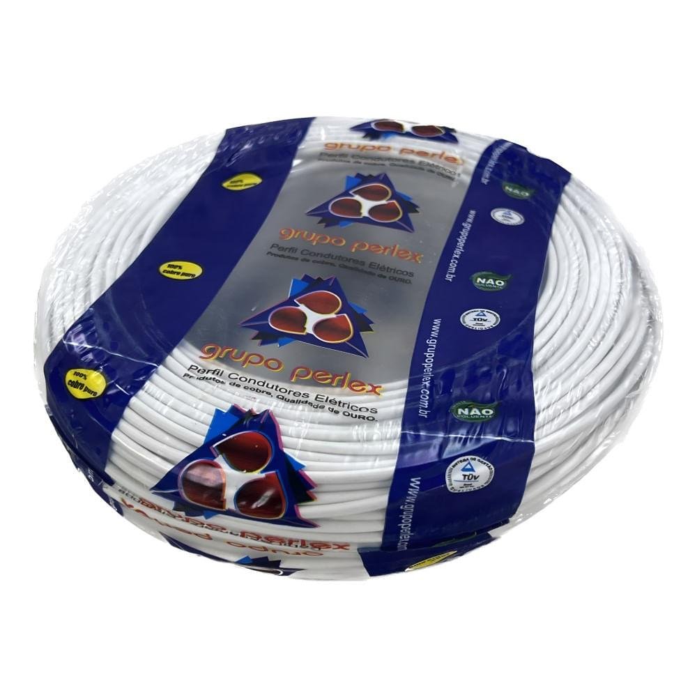 Cabo Flexível 6,00mmx2,50m 750v 70c Branco Perfil | MadeiraMadeira