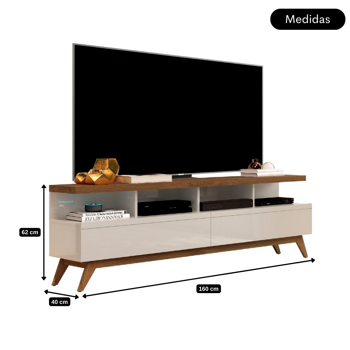 Rack para Sala Televisão até 55 Polegadas - Mod.2014 | MadeiraMadeira