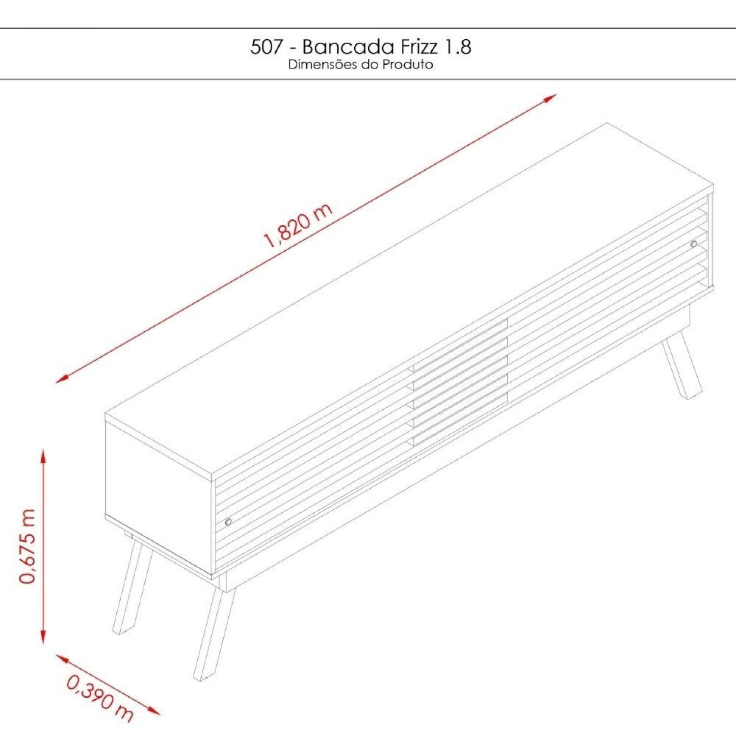 Rack para TV até 75 Polegadas 2 Portas 182cm Frizz 1.8 Madetec ...
