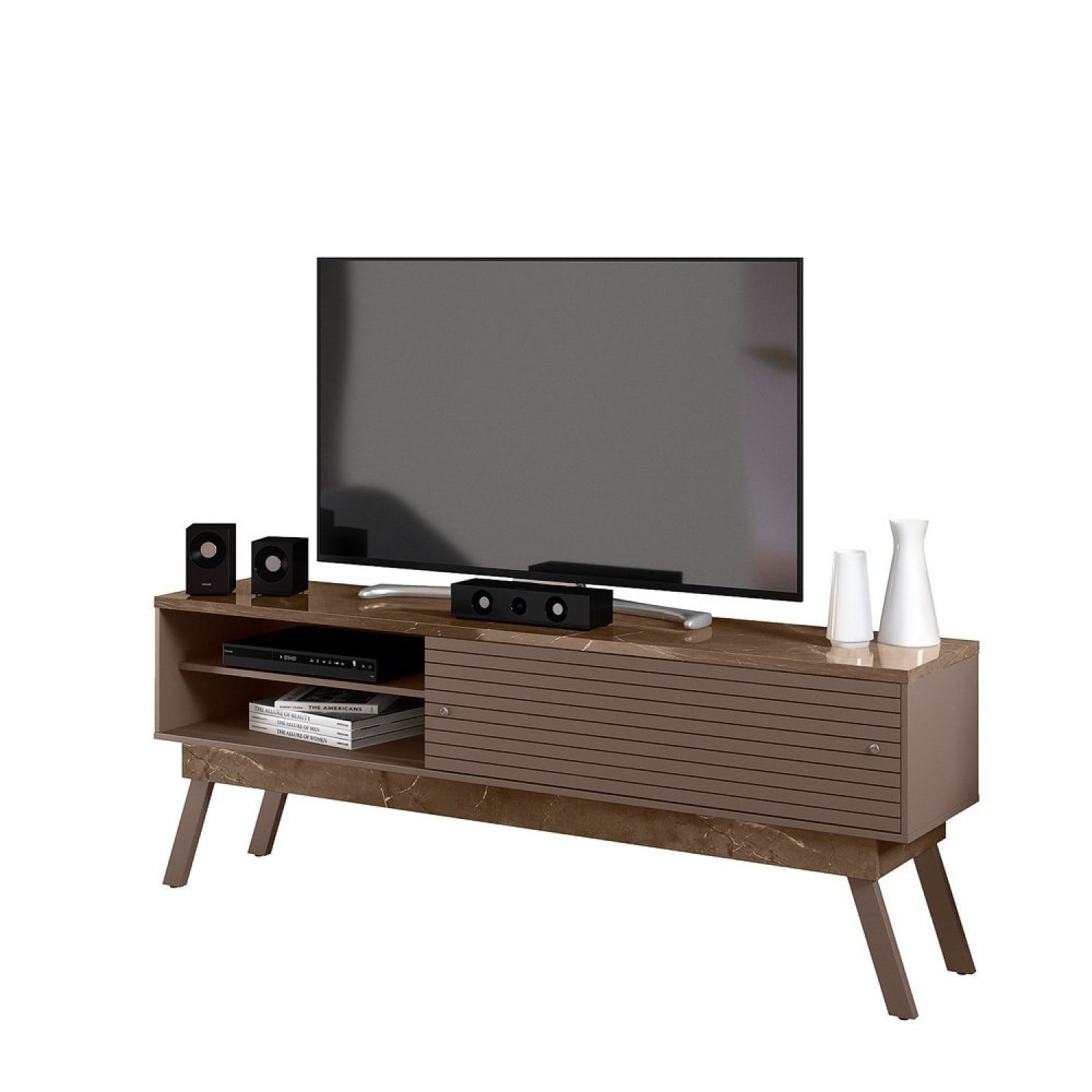 Rack para TV até 75 Polegadas 2 Portas 182cm Frizz 1.8 Madetec ...