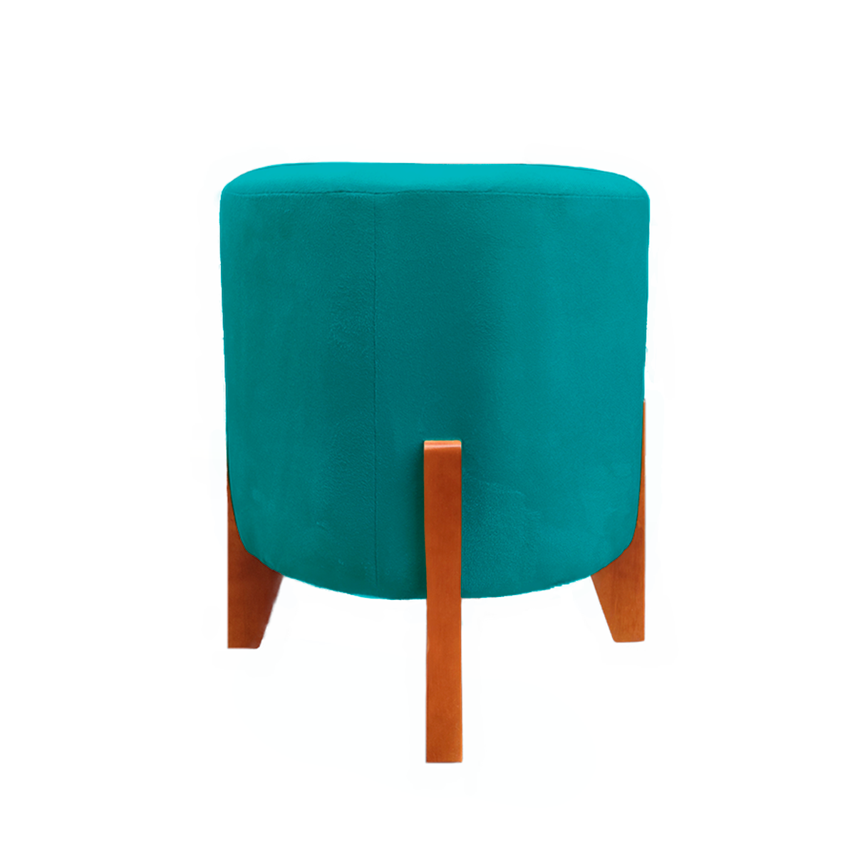 Puff Decorativo Thor Suede Azul Turquesa - Leal Decorados | MadeiraMadeira