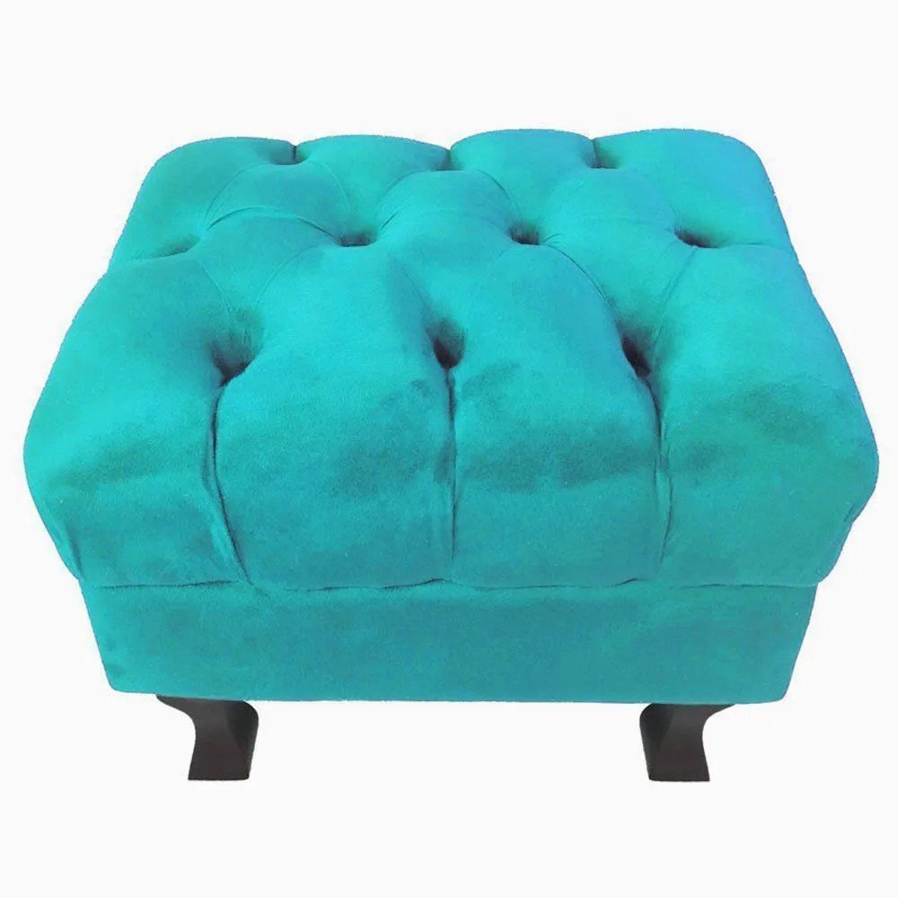 Puff Luiz Retro XV Turqueza SLK Decor | MadeiraMadeira