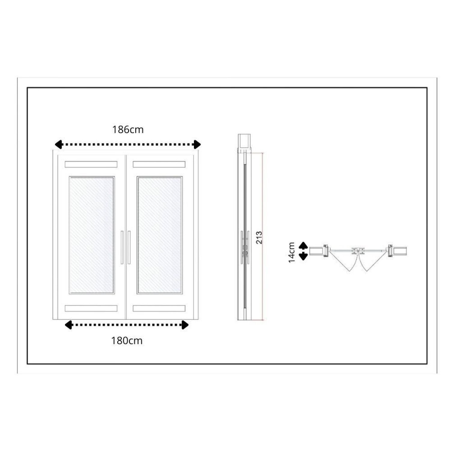 Porta Dupla Madeira Maciça/Ferro Completa 186x213x14cm Cedro Rosa ...