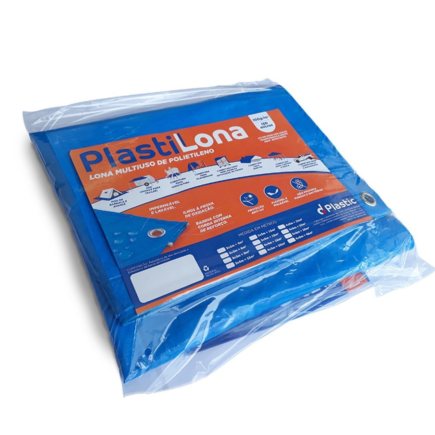 Lona Multiuso de Polietileno 3m x 3m Plastilona | MadeiraMadeira