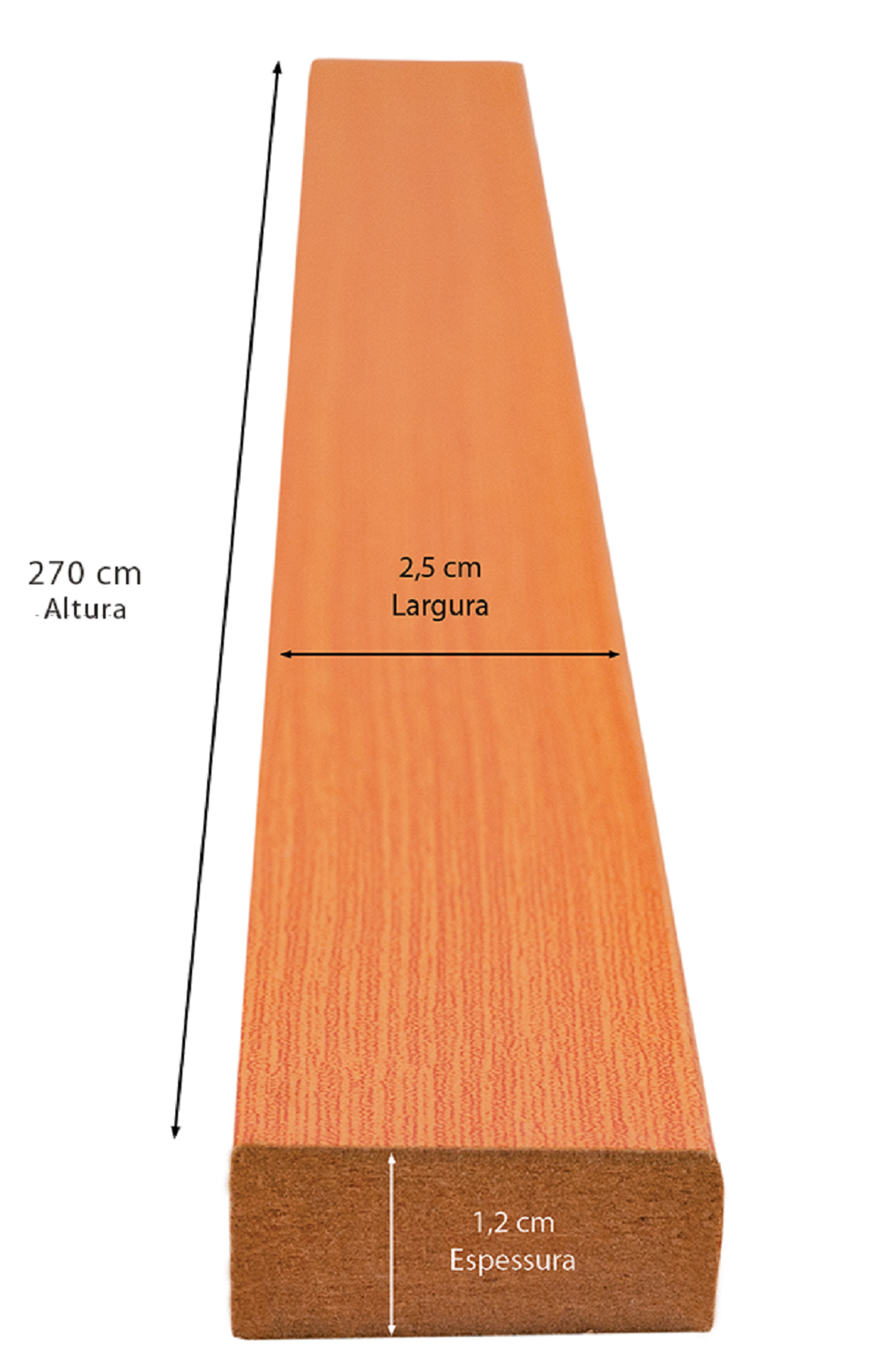 Barra de Acabamento Reta Curupixa 3x1,2x270cm Casablanca | MadeiraMadeira