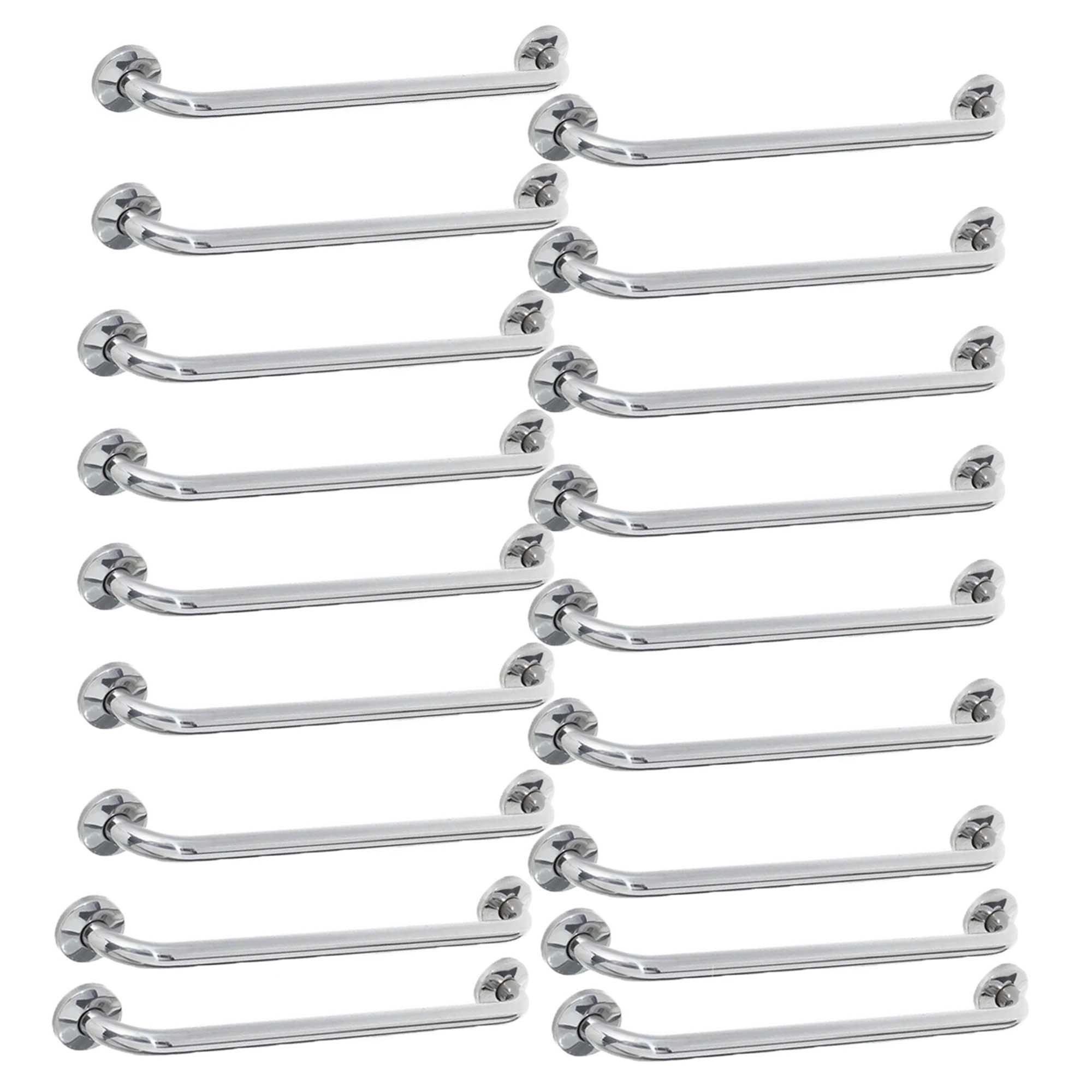 Barra Alça Apoio 50cm Kit 18 Uni Inox Idoso Pcd Cadeirante Banheiro Box ...