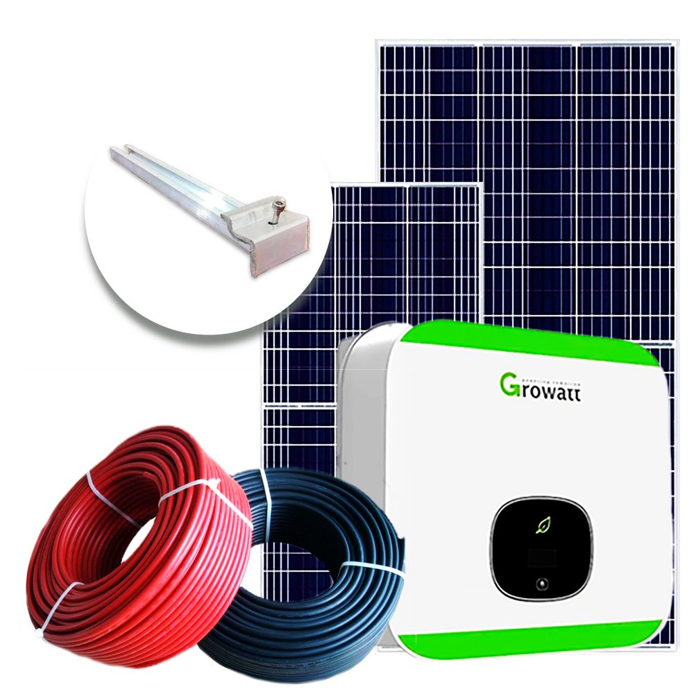 Kit Fotovoltaico 5.4KWp, Inversor 10Kw - Growatt FORCA E LUZ ...
