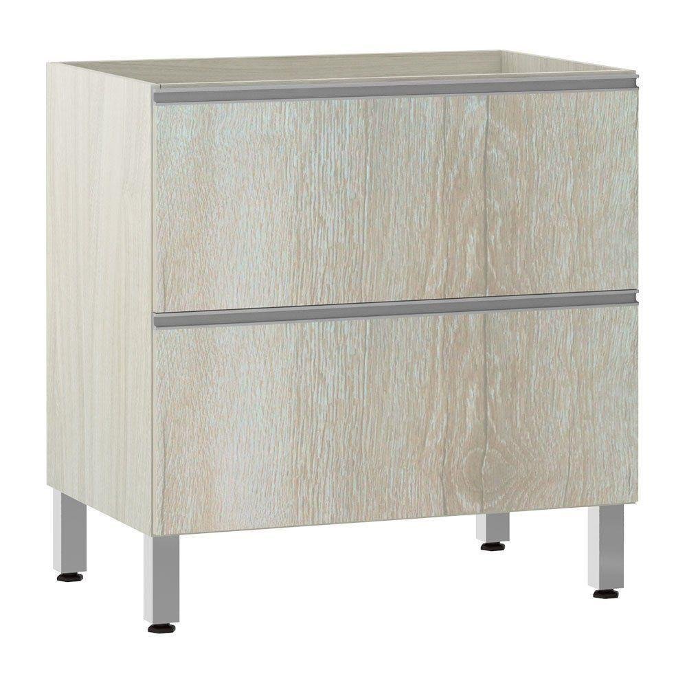 Balcão Sem Tampo 80cm Misto Basculante Lis Legno Crema | MadeiraMadeira
