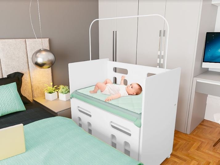 Mini Berço Moises Grade Móvel Moises Dengo Branco MDF | MadeiraMadeira