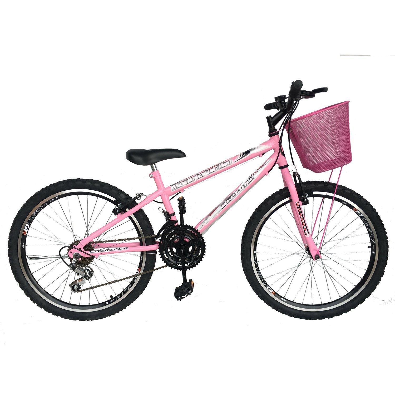 BICICLETA MOUNTAIN BIKE ARO 24 AERO /FEMININA - ROSA | MadeiraMadeira