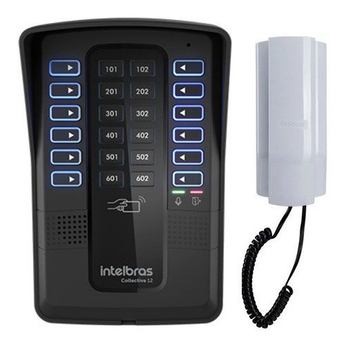 Porteiro Interfone Coletivo 10 Pontos Completo Intelbras - Branco ...