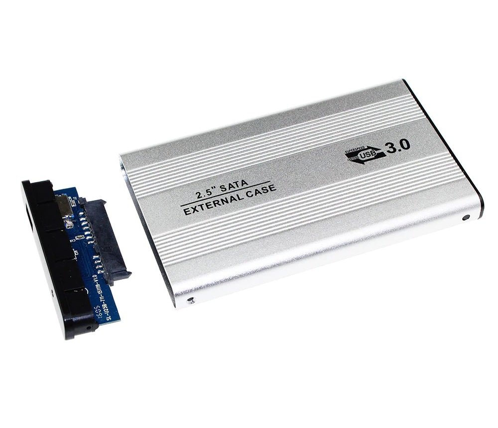 Case Rígido Para HD Sata 2,5" USB 3.0 - PC Notebook:Prata | MadeiraMadeira