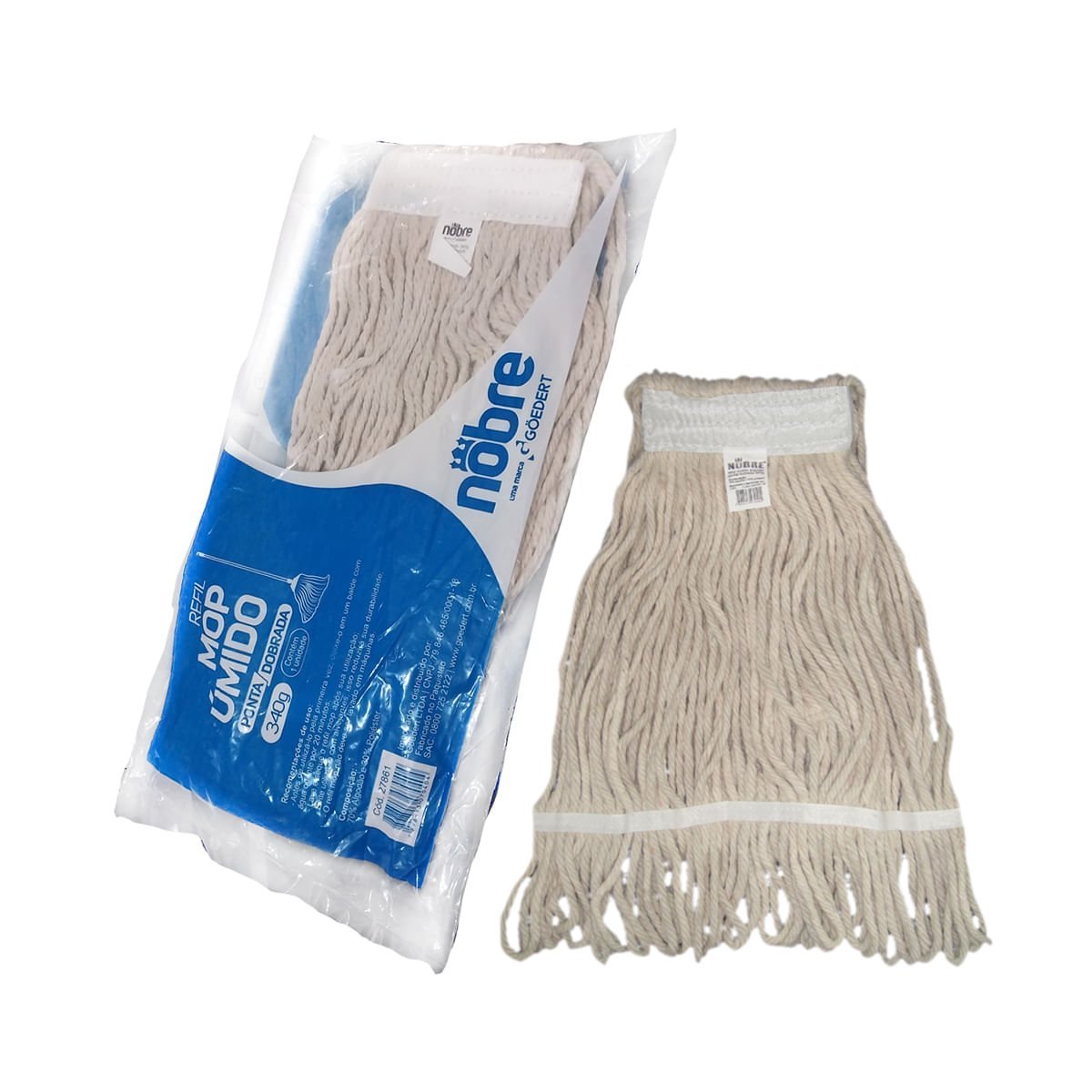 Mop Úmido Ponta Dobrada 340g Nobre Mop Úmido Ponta Dobrada em Loop 340g Nobre | MadeiraMadeira