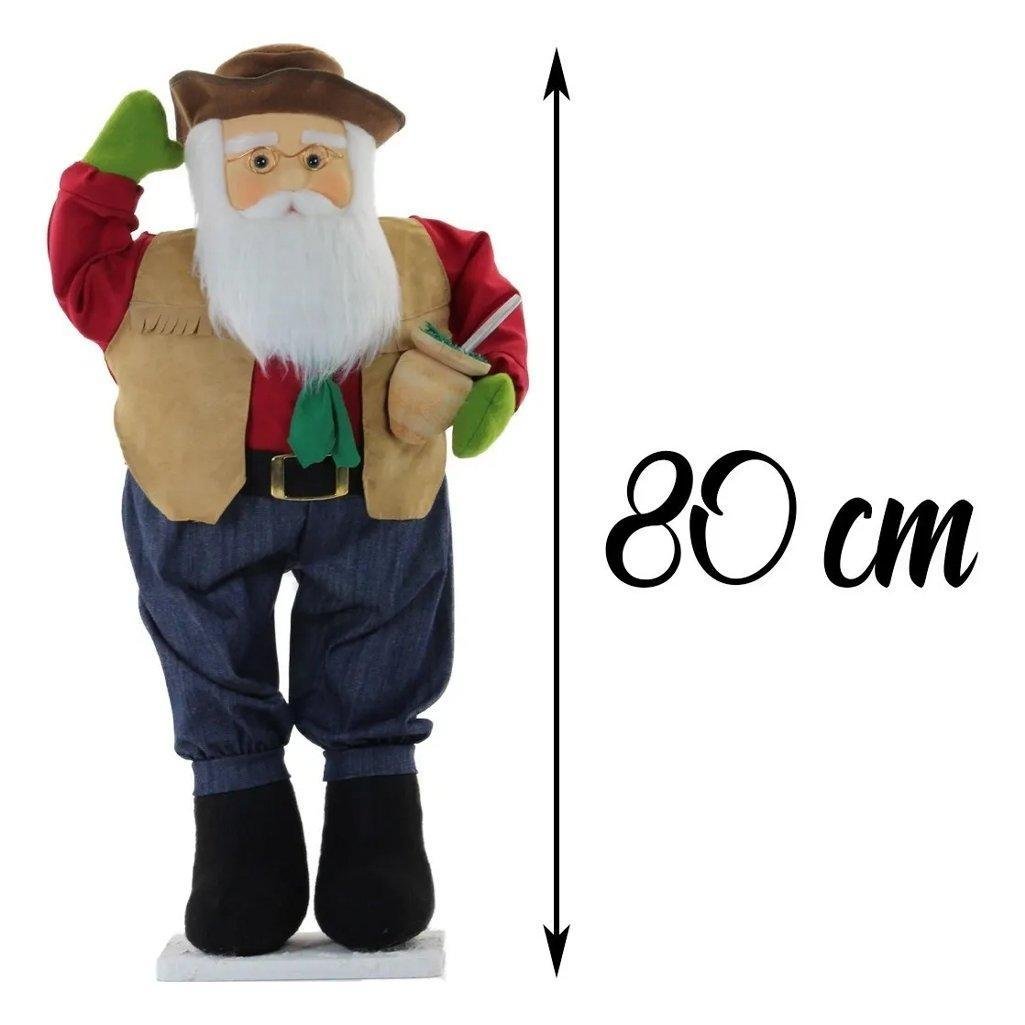 Boneco Natal Papai Noel Gaúcho Natalino 80Cm | MadeiraMadeira