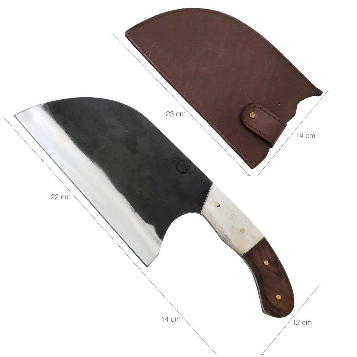 Cutelo Servio Artesanal Aço Cirúrgico Inox 420c Lâmina de 22cm Brut ...