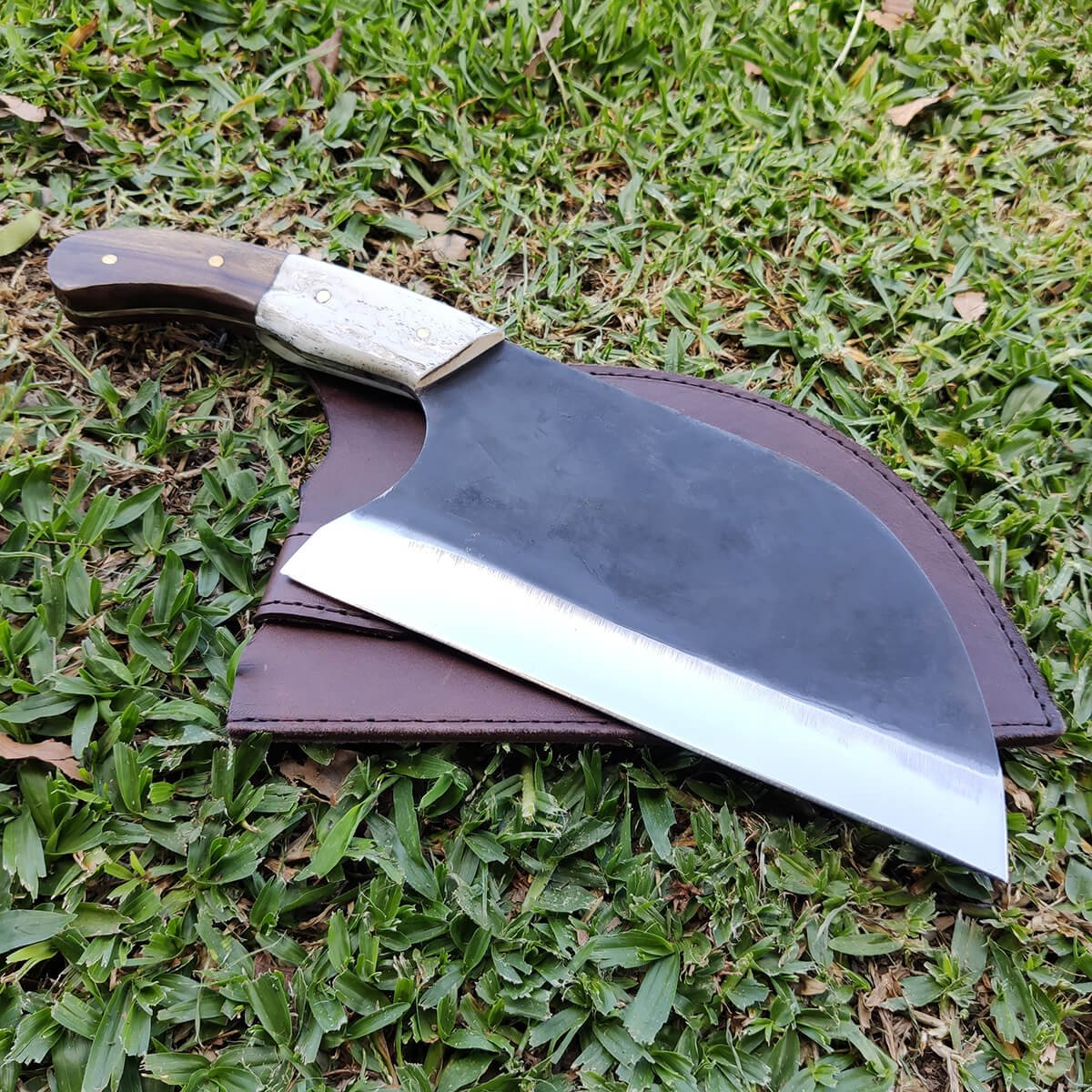 Cutelo Servio Artesanal Aço Cirúrgico Inox 420c Lâmina de 22cm Brut ...