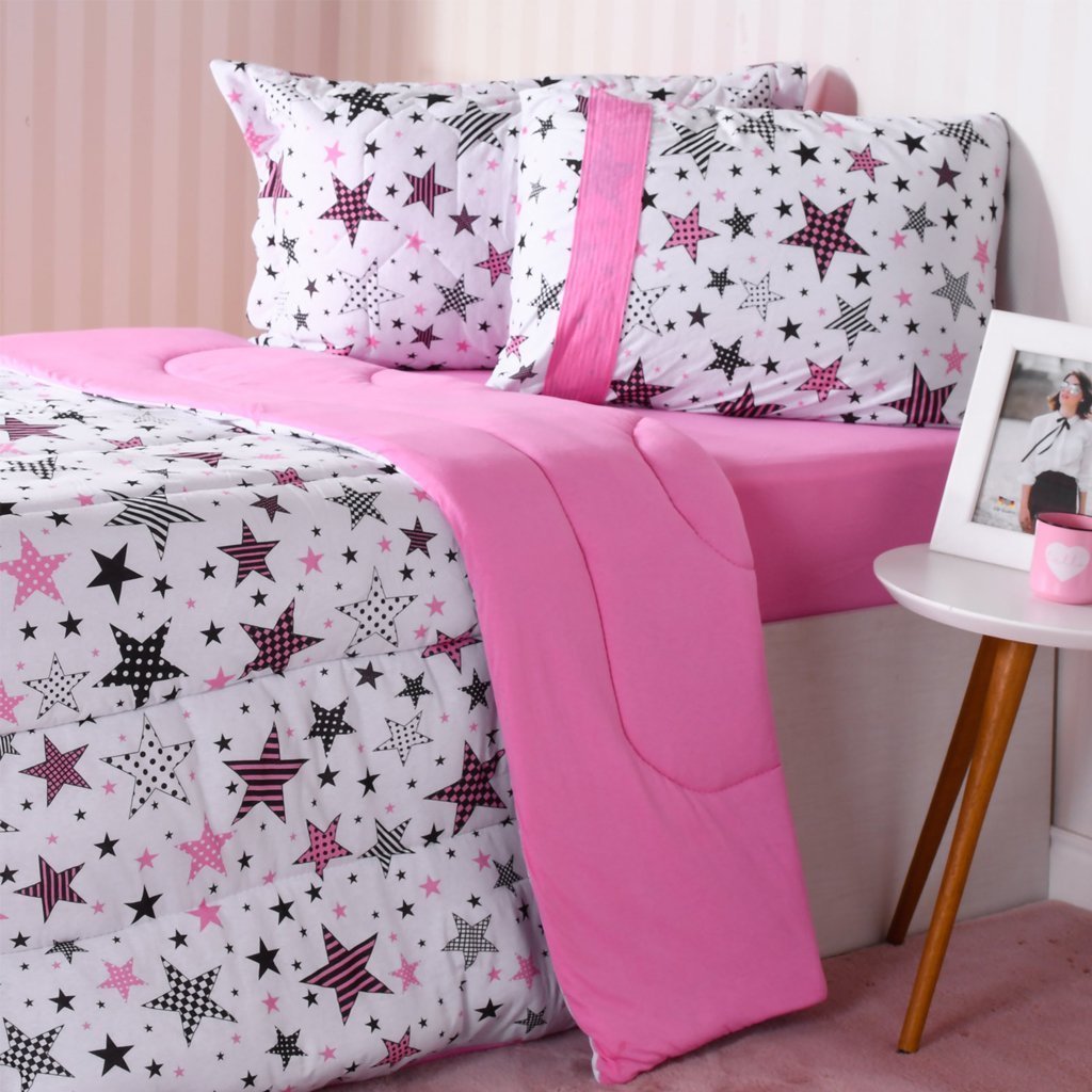 Edredom Kids Infantil Solteiro Malha 100% Algodão | MadeiraMadeira