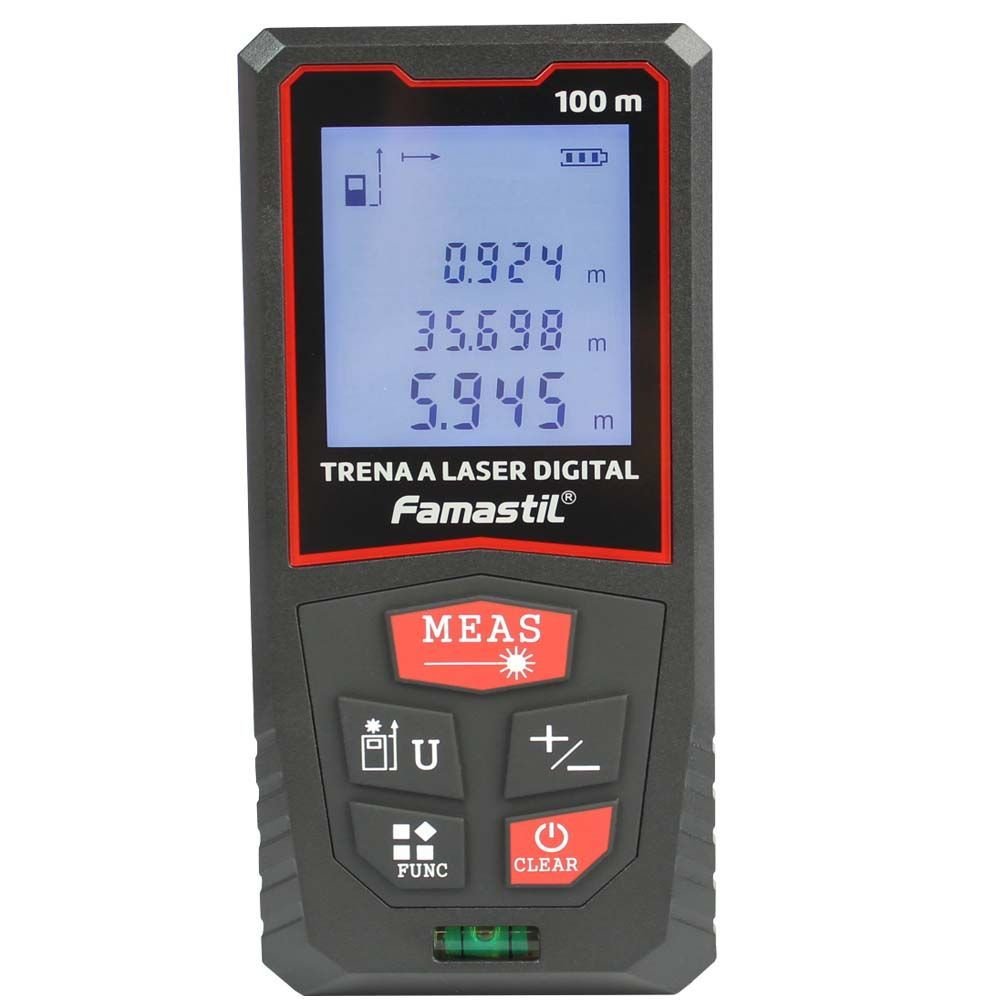 Trena Laser Digital 100m Profissional com Cordão Famastil | MadeiraMadeira