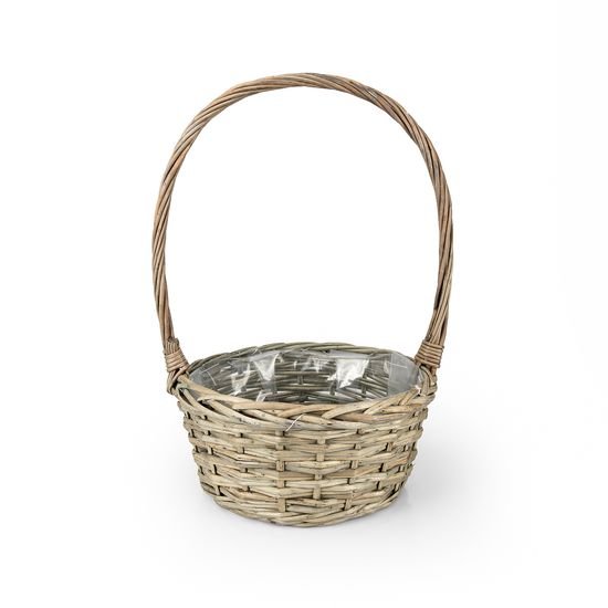 Cesto Vime Redondo com Alça Alta Cartago - G 33x28x14 | MadeiraMadeira