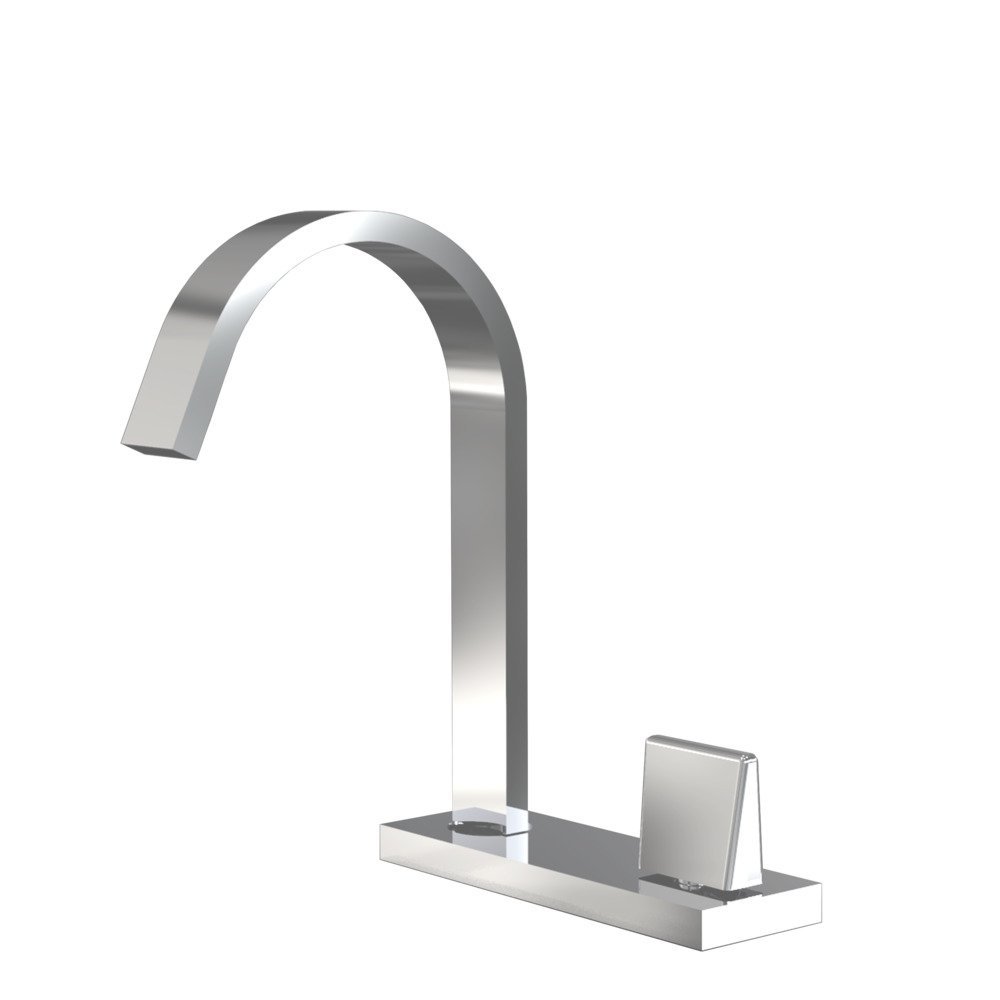 Torneira de Mesa com Acionamento Lateral Fani Prima Cromada 1185 C210 ...