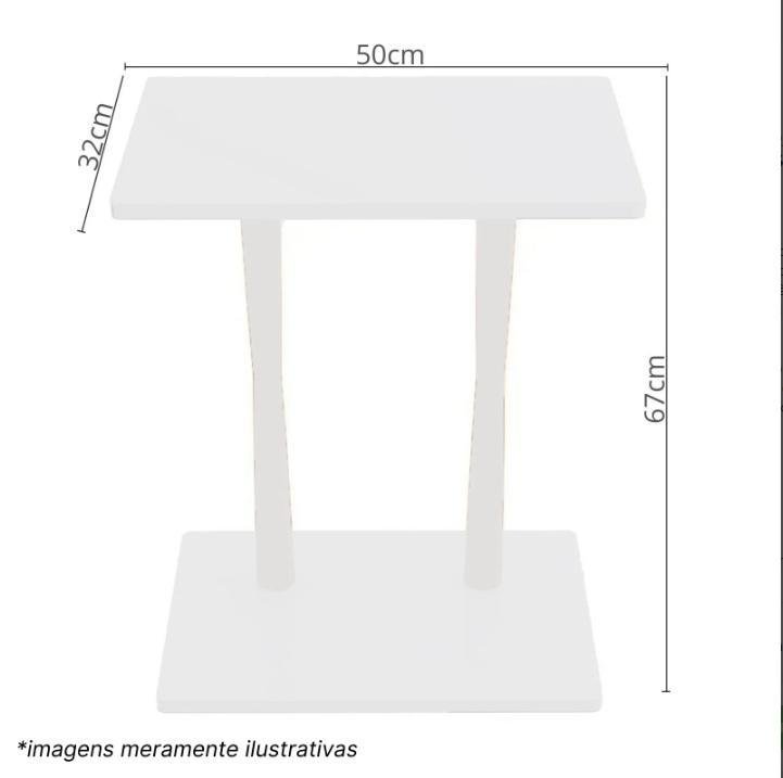 Mesa Fendi Para Encaixe Lateral Na Cama Com Pês Torneados | MadeiraMadeira