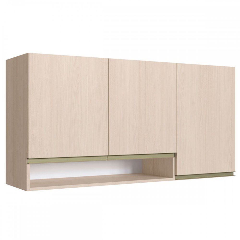 Armário Aéreo Cozinha 3 Portas Nature 1006 - Bentec Móveis | MadeiraMadeira