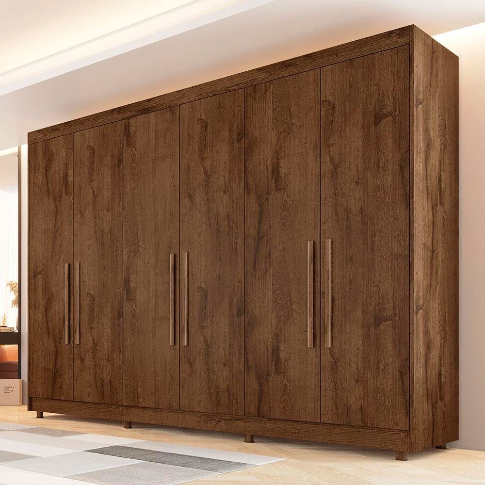 Guarda-Roupa Casal Europa Palermo com 6 Portas e 6 Gavetas | MadeiraMadeira