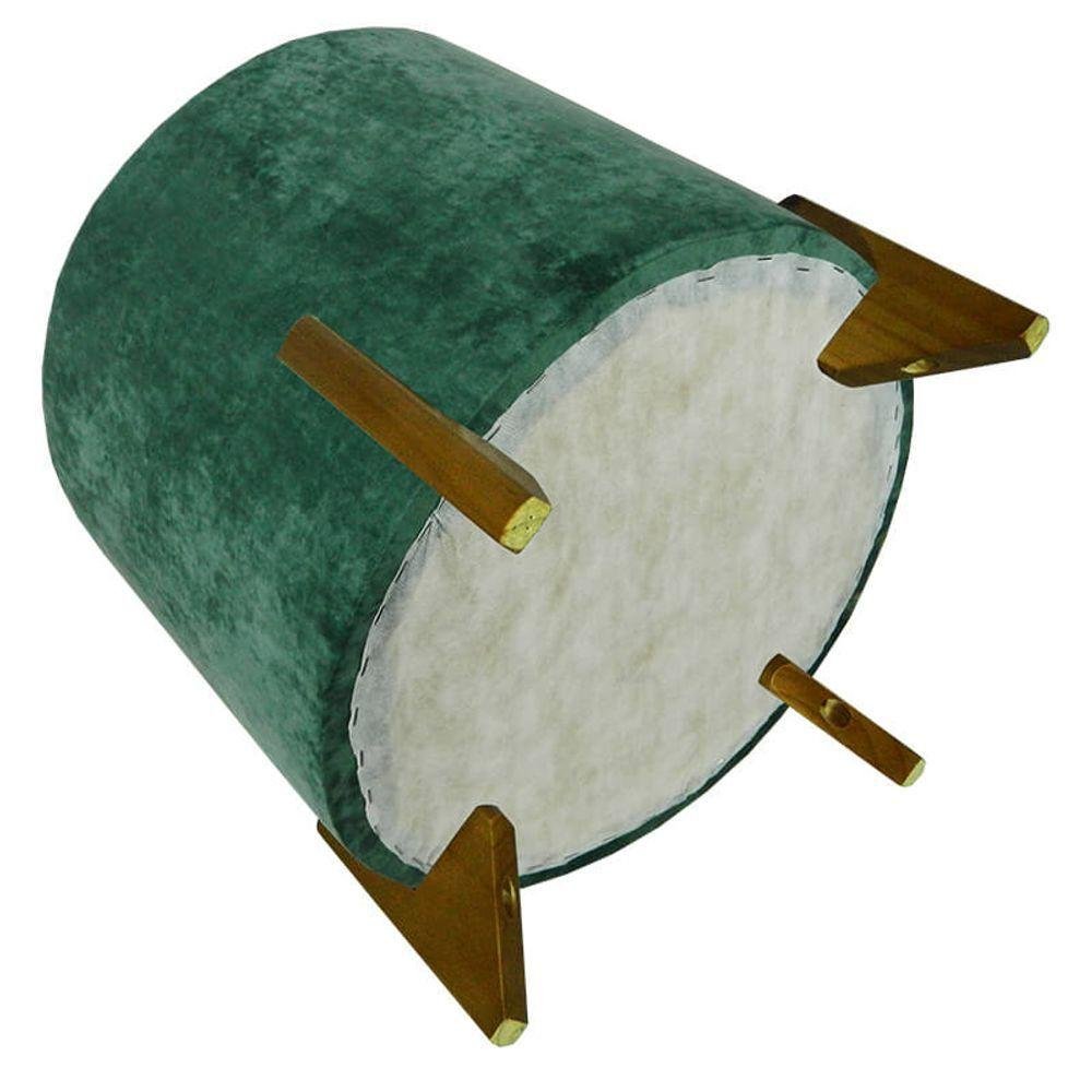 Puff Evo Redondo Peach Veludo Tecido:verde | MadeiraMadeira