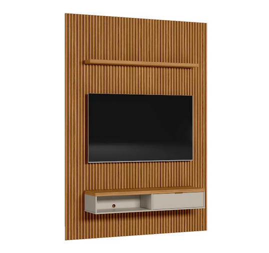 Painel Home Ripado Para TV Até 75 Polegadas 1.8 Com Nicho e Prateleira ...
