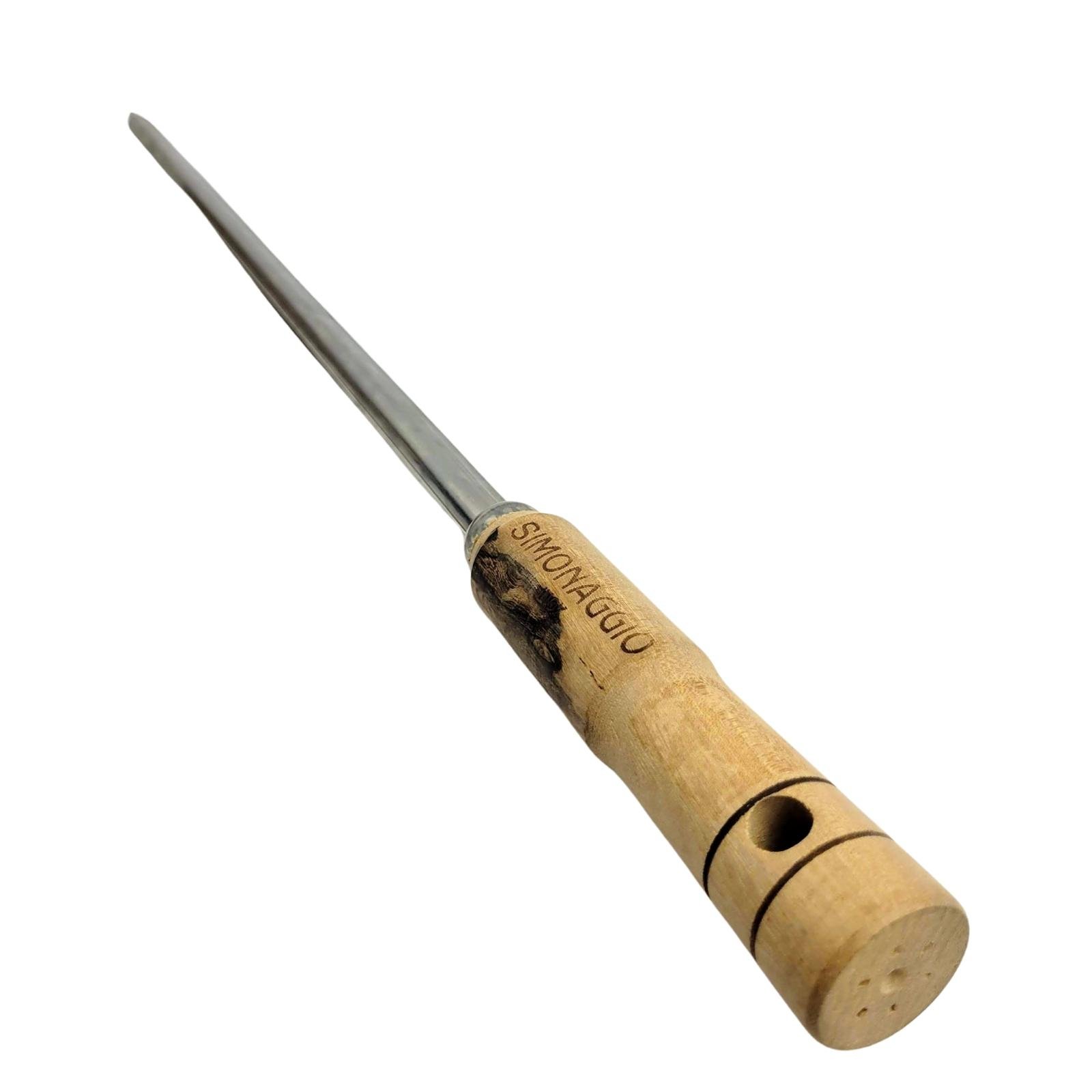Espeto Para Churrasco 75x3cm Madeira Inox | MadeiraMadeira