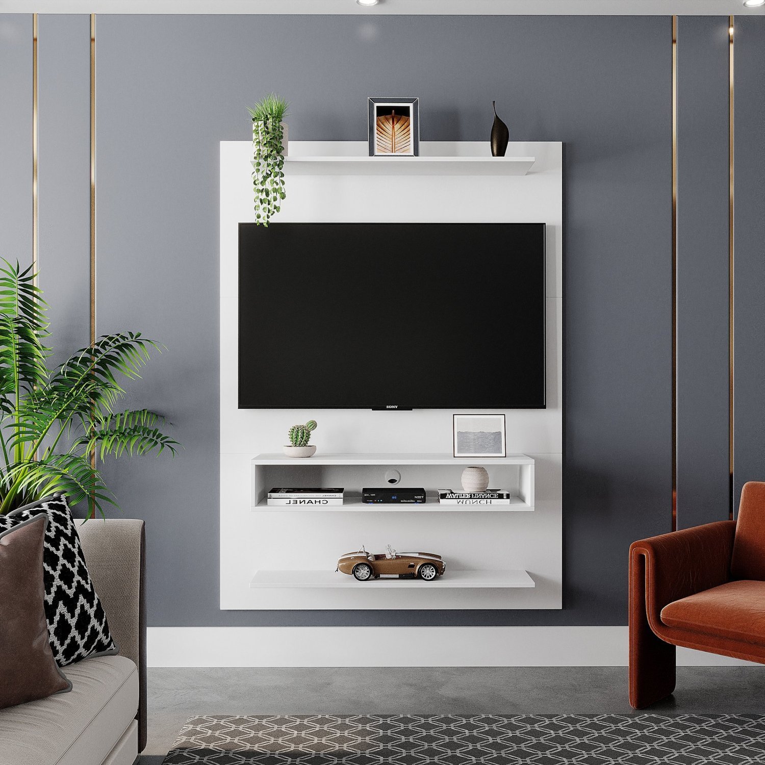 Painel para TV até 50 Polegadas 1 Nicho Boulevard Yescasa | MadeiraMadeira