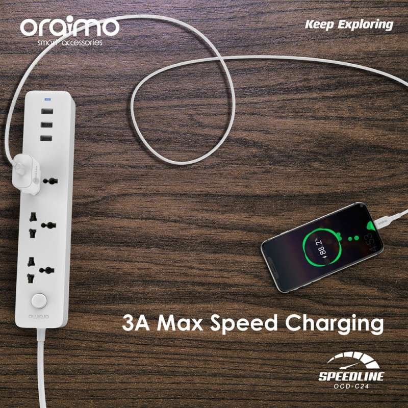 Cabo USB-C A USB-C Oraimo Speedline OCD-C24 (1 Metro) - Preto ...